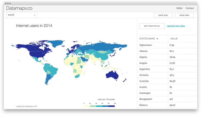 DataMaps.co — инструмент для создания карт с данными — Оди. О дизайне