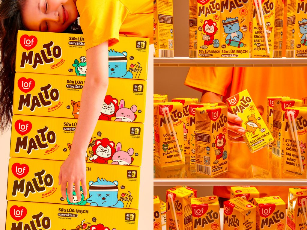 Айдентика линейки солодового молока вьетнамского производителя Malto ...