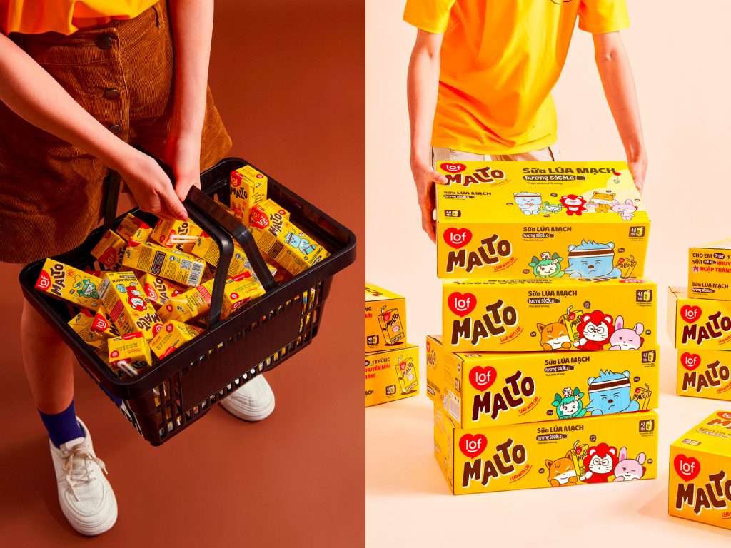 Айдентика линейки солодового молока вьетнамского производителя Malto ...