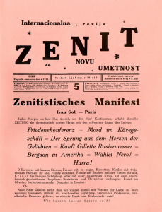 Коллекция обложек авангардного журнала Зенит — Оди. О дизайне